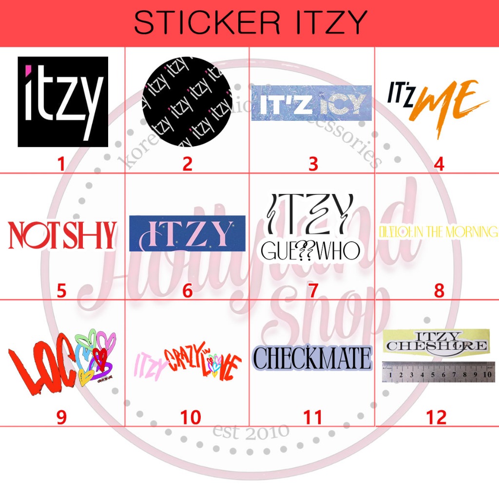 Jual Sticker ITZY Logo part 1 (5pcs Sticker) | Shopee Indonesia