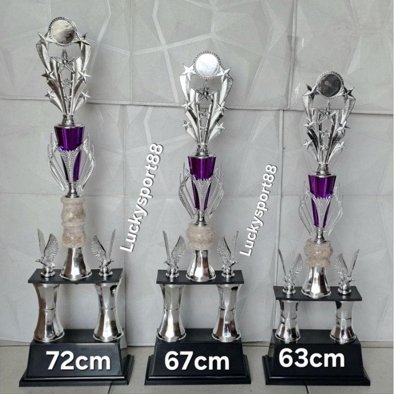 Jual trophy Piala set 2kaki laser ck06 silver murah bagus 1 set ...