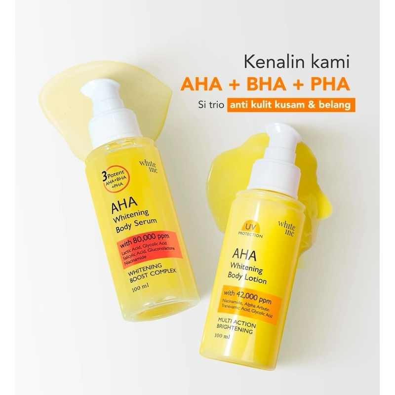 Jual WHITEINC AHA Body Serum to Whitening & Moisturising | Hand Body ...