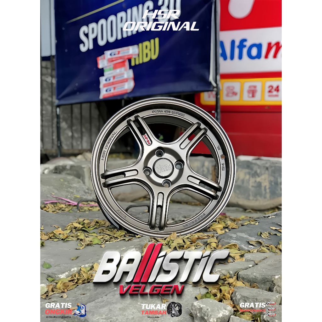 Jual Velg Racing HSR Original Ring 15 Lubang Baut/PCD 4X100 Variasi ...