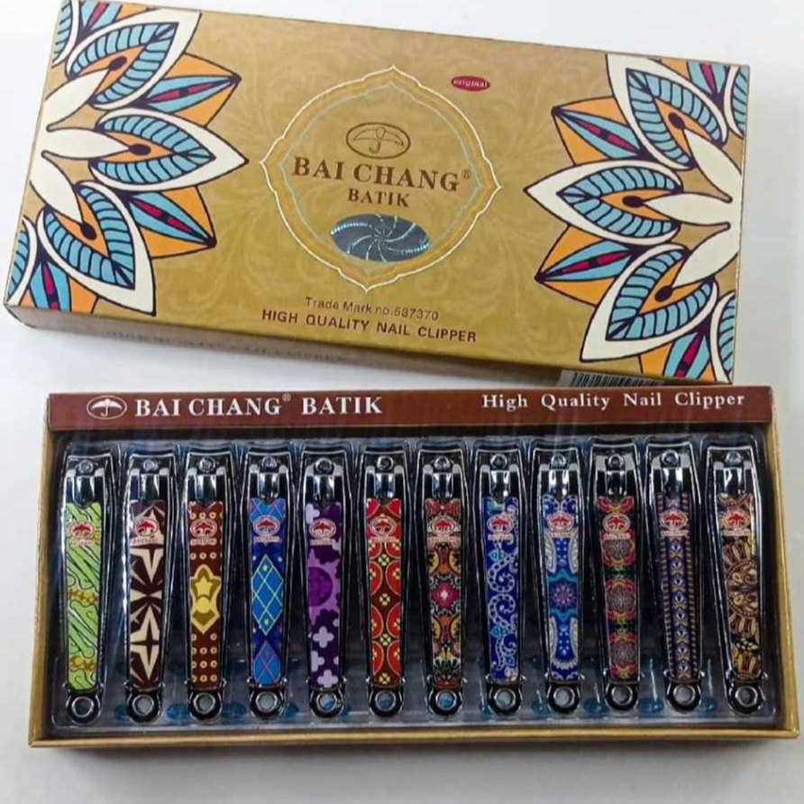 Jual Gunting Kuku Baichang Motif Batik Size Besar Dan Kecil Stailess ...