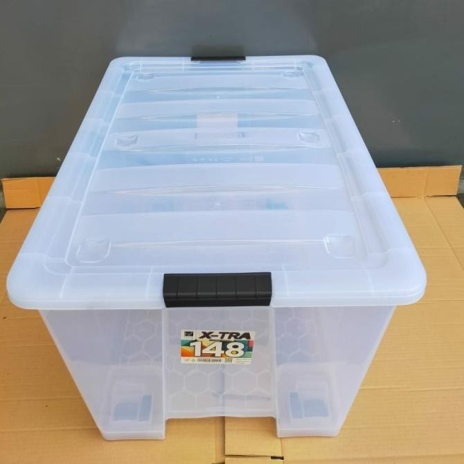Jual Box Container Bening 148 Liter EZY Transparan Rak Plastik | Shopee ...