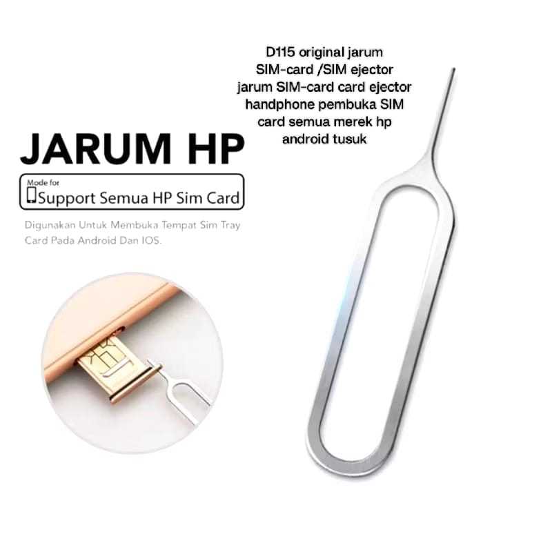Jual D115 ORI JARUM SIM CARD EJECTOR KARTU CARD HANDPHONE TUSUK PEMBUKA ...