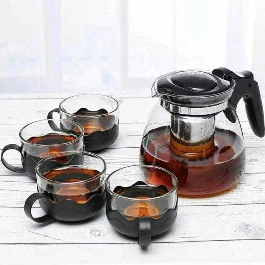 Jual Souvenir Hampers Gift Box Teapot Teko Kaca Saringan Set + 4 pcs ...
