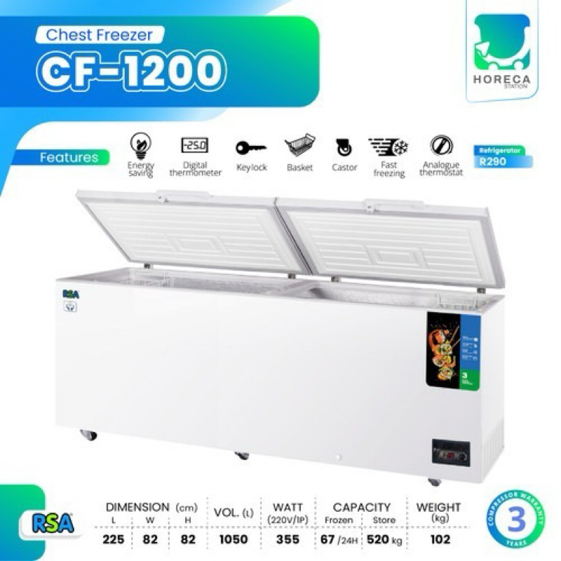 Jual FREEZER RSA tipe CF-1200 | Shopee Indonesia