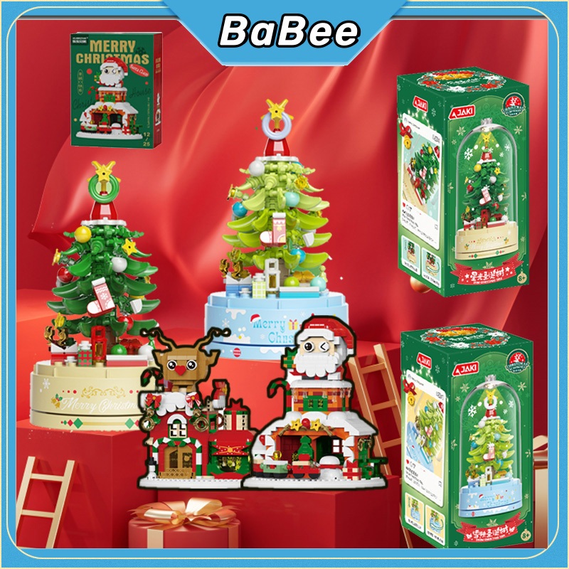 Jual Bbee TOY Kotak Musik Pohon Natal Blok Bangunan Dekorasi Natal ...