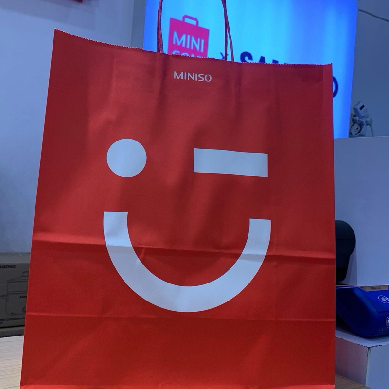 Jual Paper Bag Miniso (Harus disertai Pembelian Produk Miniso Samono ...