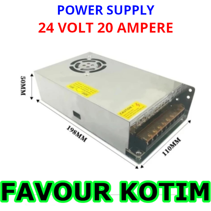 Jual TRAFO ADAPTOR POWER SUPPLY 20A 20 AMPERE 24V CCTV LED STRIP ...