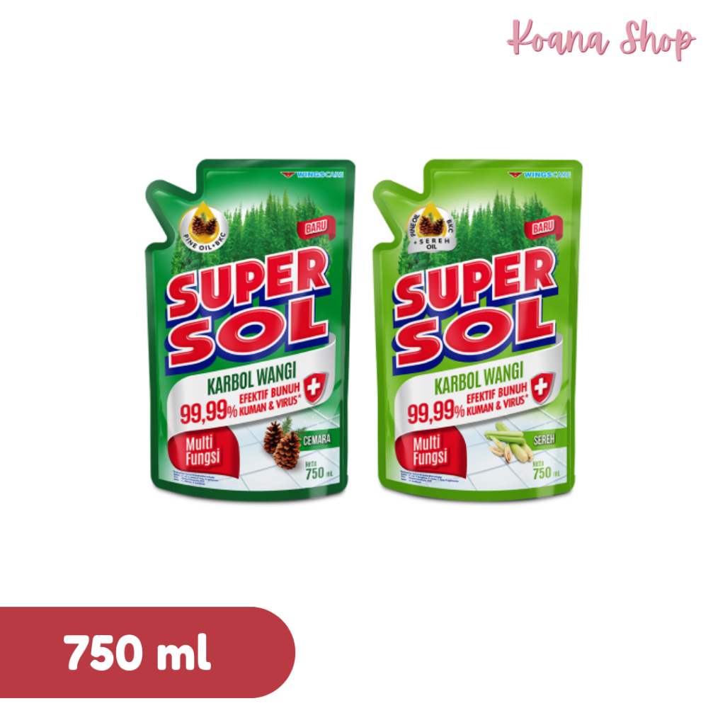 Jual Super Sol Cairan Pembersih Lantai 750 ml Refill | Shopee Indonesia
