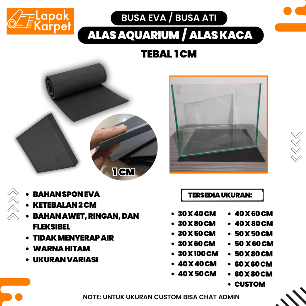 Jual Spon Ati (Spon Eva) / Busa Ati (Busa Eva) Alas Aquarium / Tatakan ...