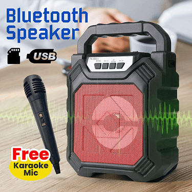 Jual HEMATIN Speaker Karaoke Bluetooth V1 Speker Spiker Sound System ...