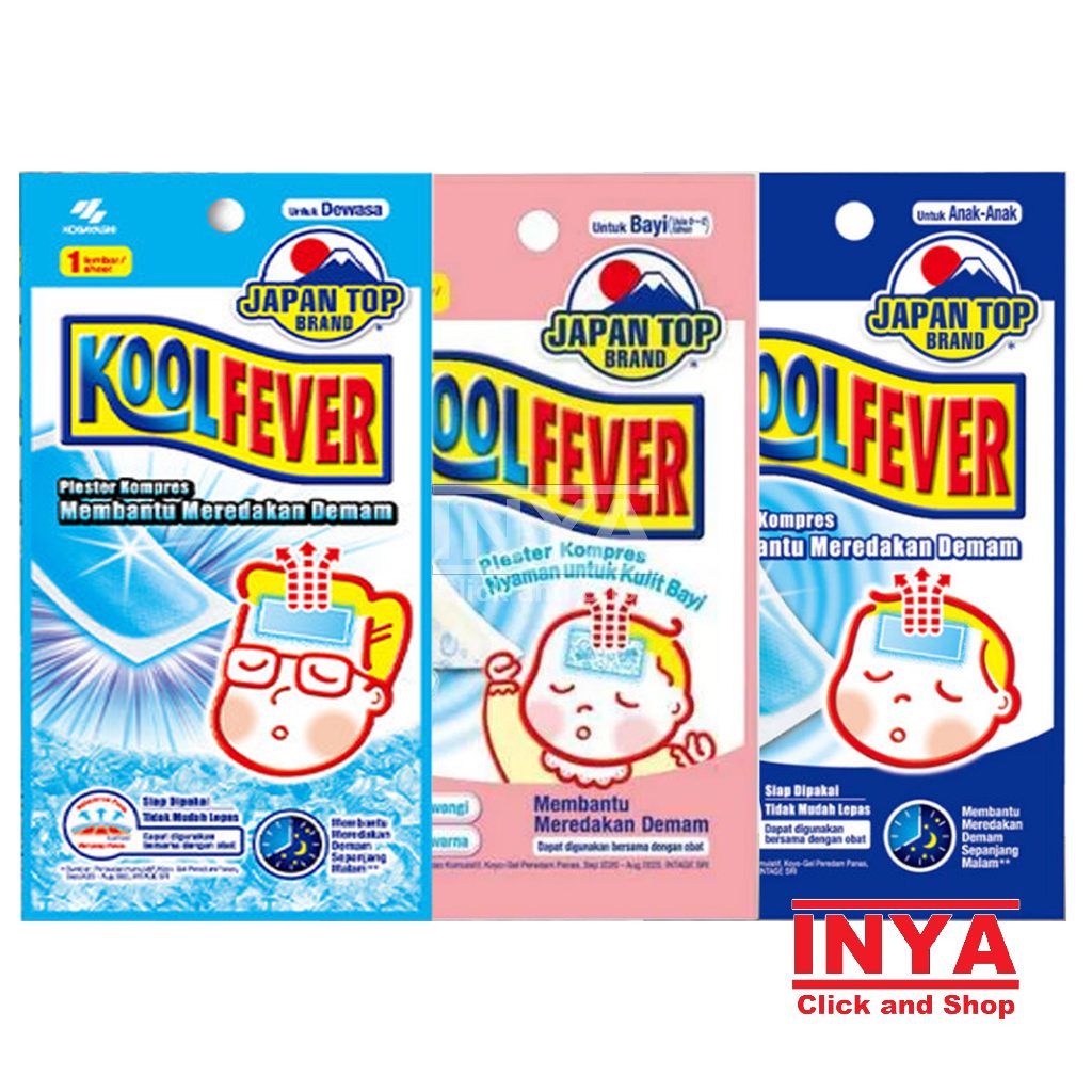 Jual KoolFever Plaster Kompres Demam Dewasa, Anak dan Bayi 1 Lembar ...