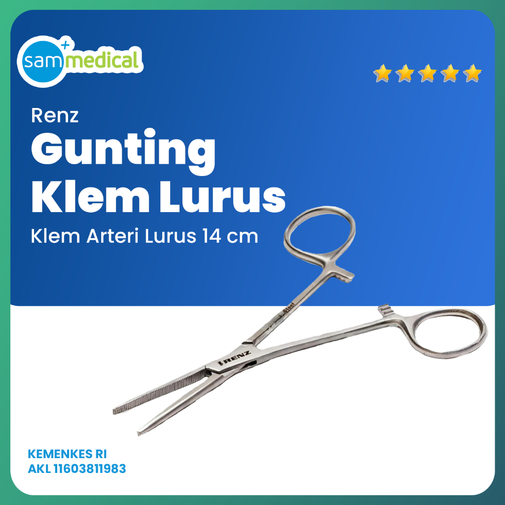 Jual RENZ Klem Arteri 14 cm / Klem Pean Renz Lurus / Instrument ...