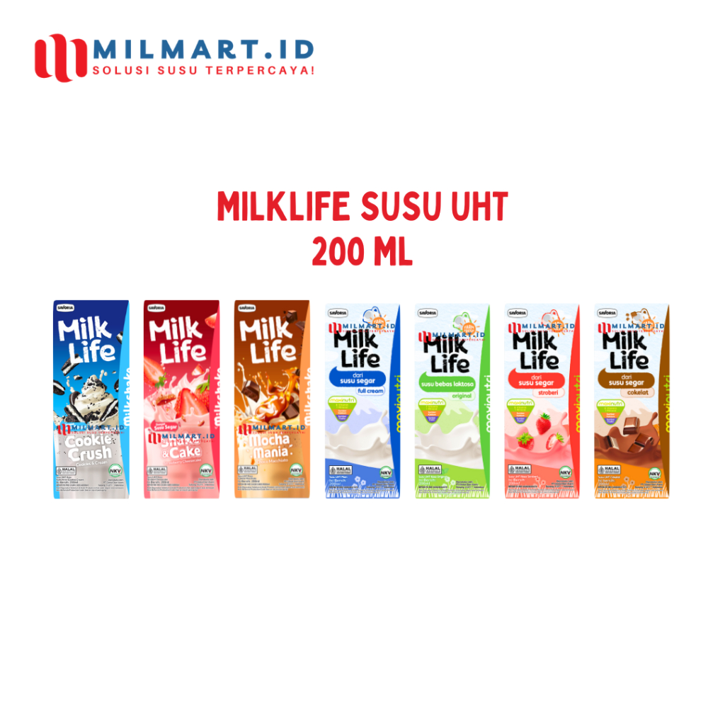 Jual MILKLIFE TEENS SUSU UHT 200ML MILK LIFE FULL CREAM/COOKIES ...