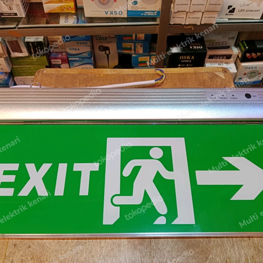 Jual Led Emergency Exit 2 Sisi Gantung Orang Lari | Shopee Indonesia