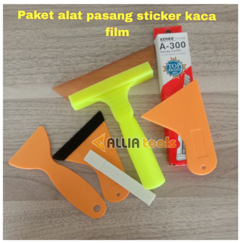 Jual PAKET ALAT PEMASANGAN STICKER KACA FILM ALAT BANTU PASANG STICKER ...