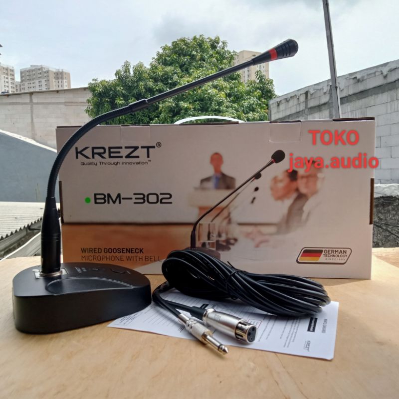 Jual MIC KABEL PODIUM MEJA KREZT BM302 MICROPHONE MEETING BM 302 ADA ...