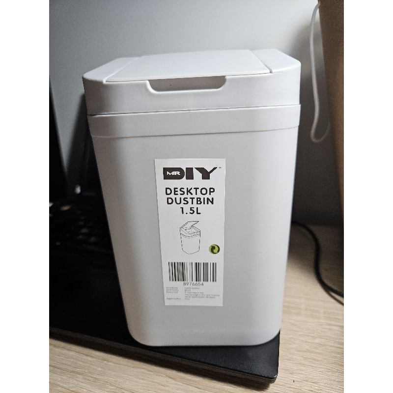 Jual [NEW] Mini Desktop Dustbin 1.5L Grey | Shopee Indonesia