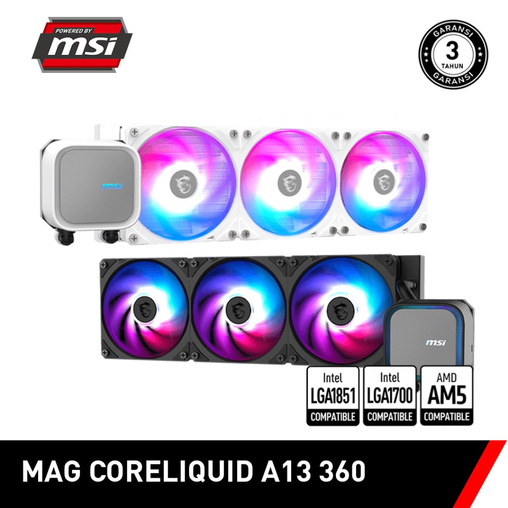 Jual MSI MAG Coreliquid A13 360 ARGB - Liquid CPU Cooler Fan 360mm ...