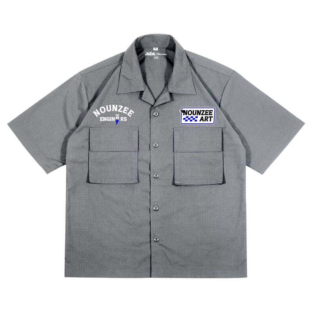 Jual Nounzee Workshirt Engineers Grey | Shopee Indonesia