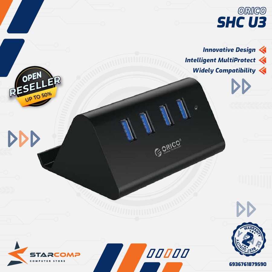 Jual USB HUB ORICO SHC U3 4 Port USB 3.0 HUB with Phone / Tablet ...