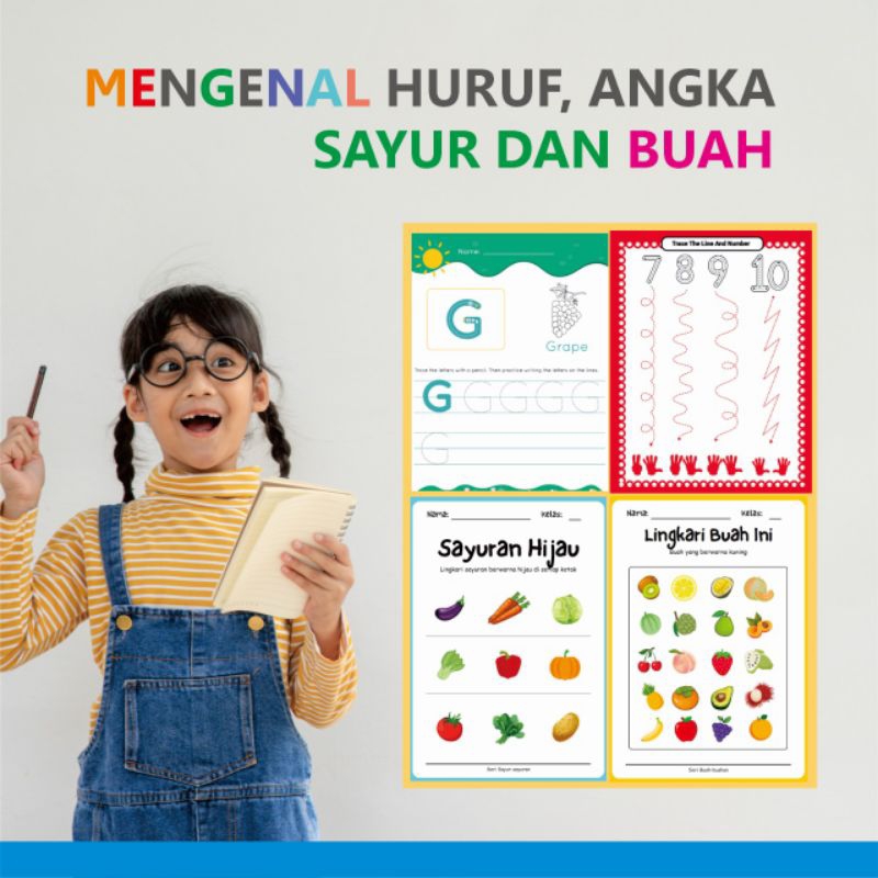 Jual PAKET Komplit Worksheet Anak dan PAUD Printable | lembar aktivitas ...