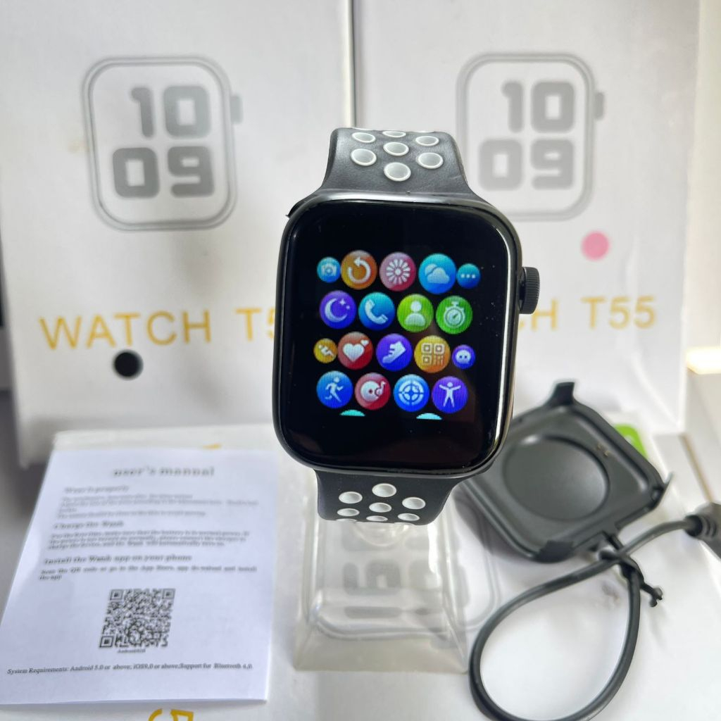 Jual JAM TANGAN SMARTWATCH T55 DAPAT 2 TALI BLUETOOTH CALL TOUCHSCREEN | Shopee Indonesia