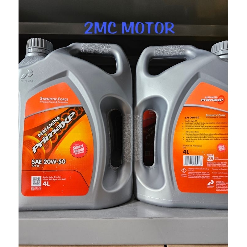Jual Oli Prima XP Galon 4 Liter SAE 20W-50/Oli Mesin Mobil (1 Dus isi 6 ...