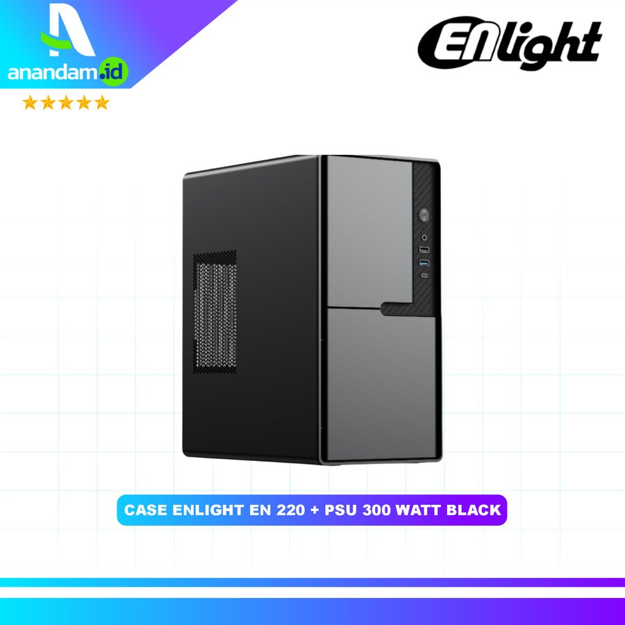 Jual Enlight EN-220 Case Include PSU 300W Black MATX M-ATX Micro-ATX ...