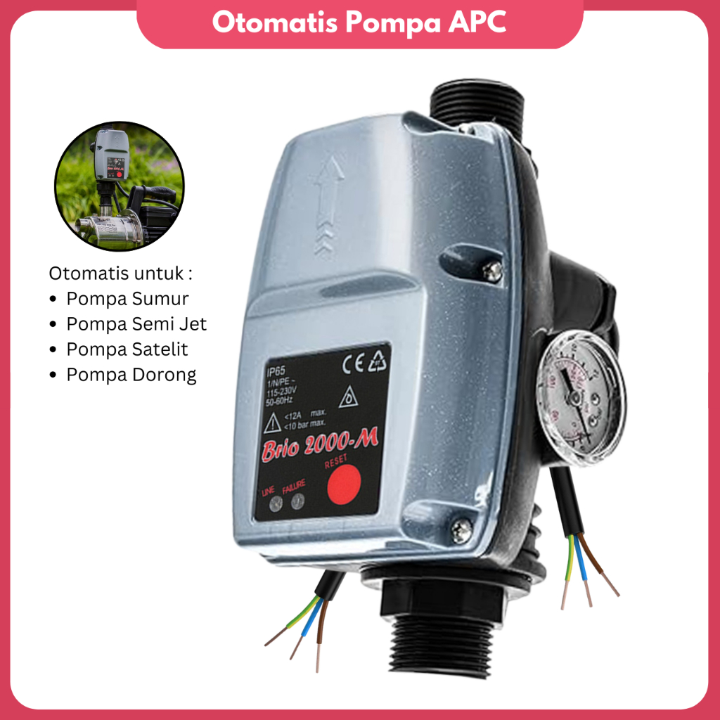 Jual Otomatis Pompa Air APC Brio 2000M Otomatis Pompa Sumur Saklar Otomatis Anti Cetak Cetek ...