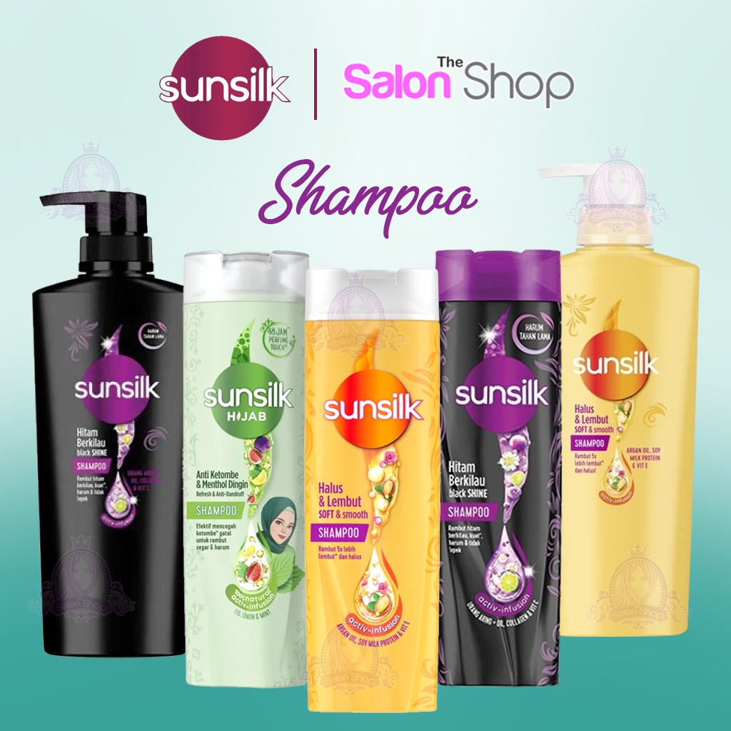 Jual Sunsilk Shampoo Rambut Hitam Berkilau Hijab Shampo Anti Ketombe ...