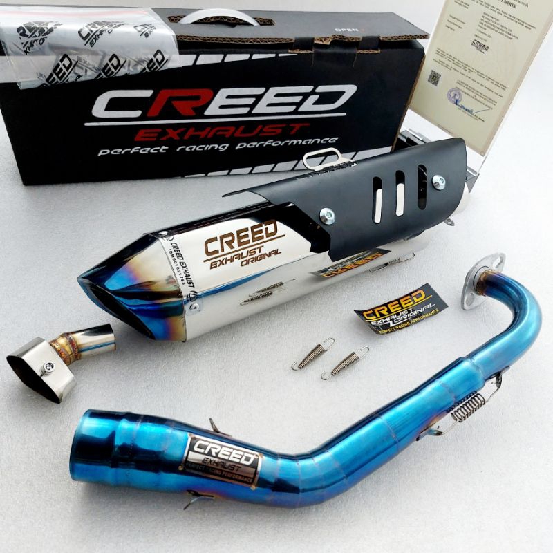 Jual Knalpot racing NGEBAS ADEM Creed Exhaust Original GPStar untuk ...