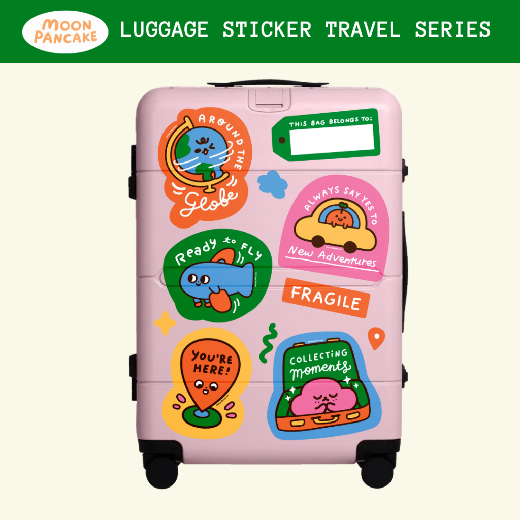 Jual Moon Pancake Luggage Sticker (Sticker Koper) - Travel Series ...
