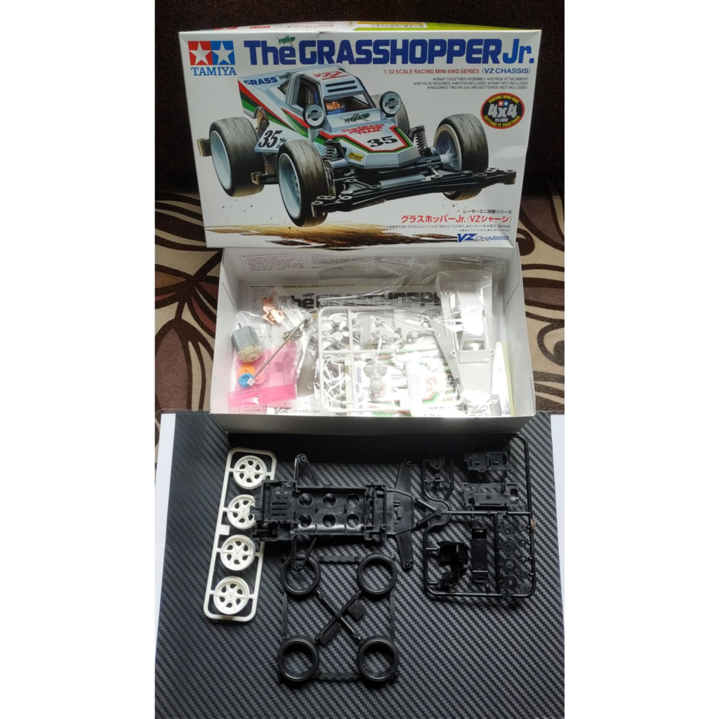 Jual Tamiya The Grasshopper Jr Chassis Type 2 - Mini 4WD Grass Hopper ...