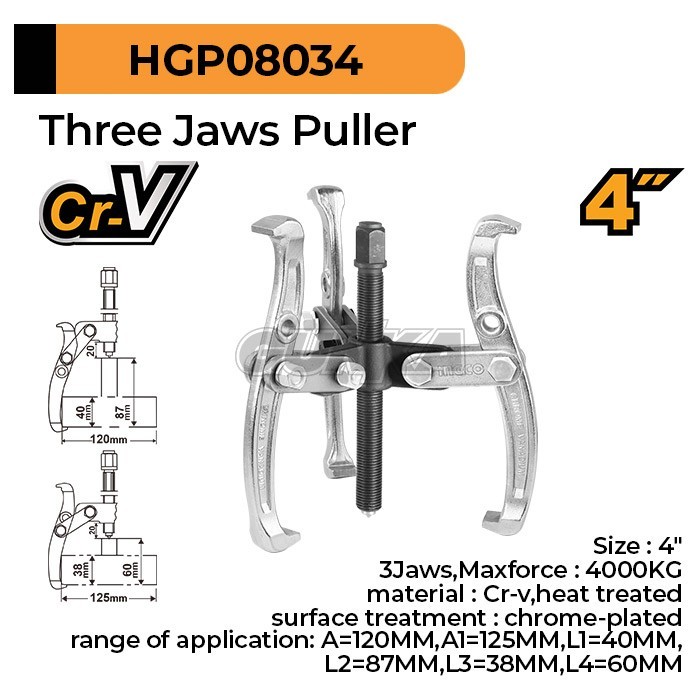 Jual Treker Bearing 4" Inch Kaki 3 INGCO HGP08034 Three Arm Jaw Puller ...