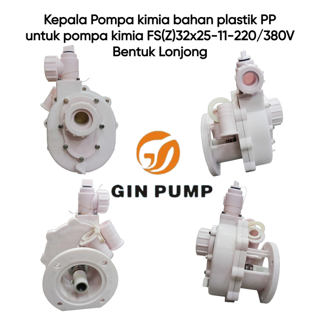 Jual Kepala pompa kimia bahan PP FS(Z)32x25-11-220V/380V 0.75kw Merek Gin Pump_GAVIN | Shopee ...