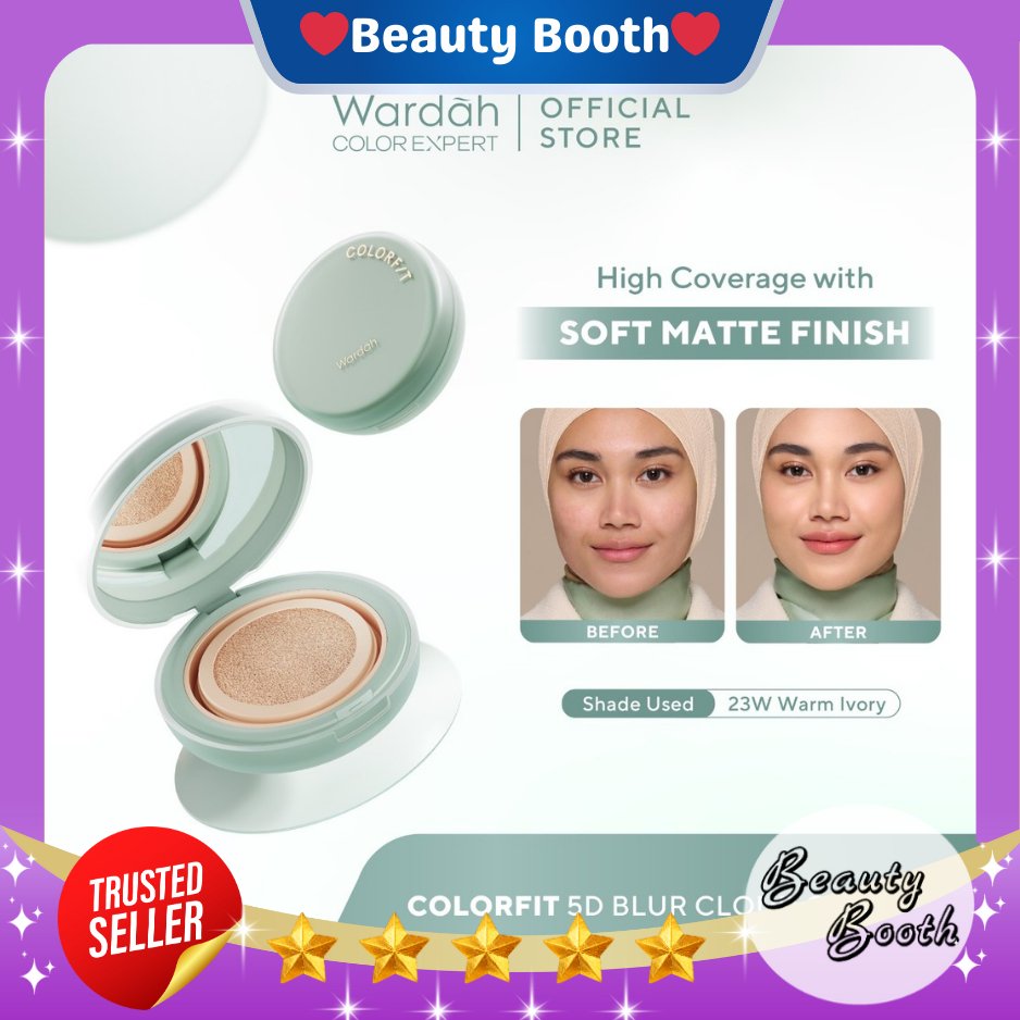 Jual WARDAH Colorfit 5D Blur Cloud Cushion | MATTE Finish SPF 50 PA++ ...