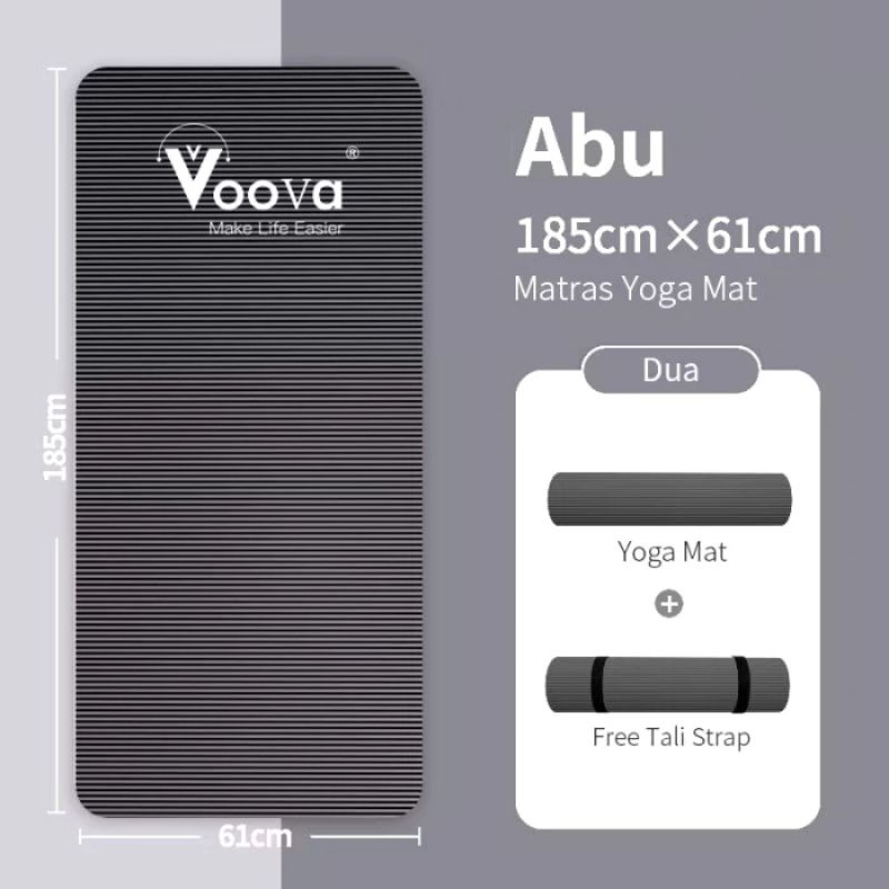 Jual Matras yoga tebal 8-10mm Panjang 185cm lebar 61cm Matras alas ...