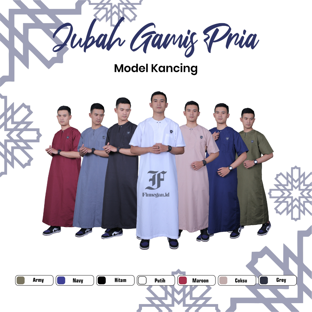 Jual Jubah Gamis Pria Muslim Terbaru Motif Polos Kancing Jubah Oblong Laki Laki Dewasa Modern ...