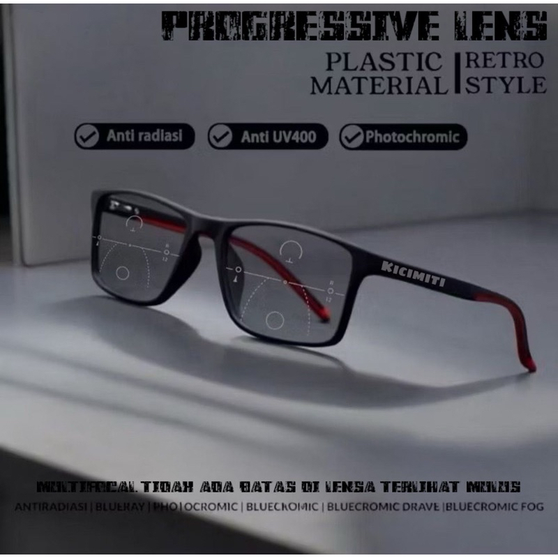 Jual (PROGRESIF LENSA)Kacamata Progresif Photochromic Pria| Kacamata Baca dan Jalan | Kacamata ...