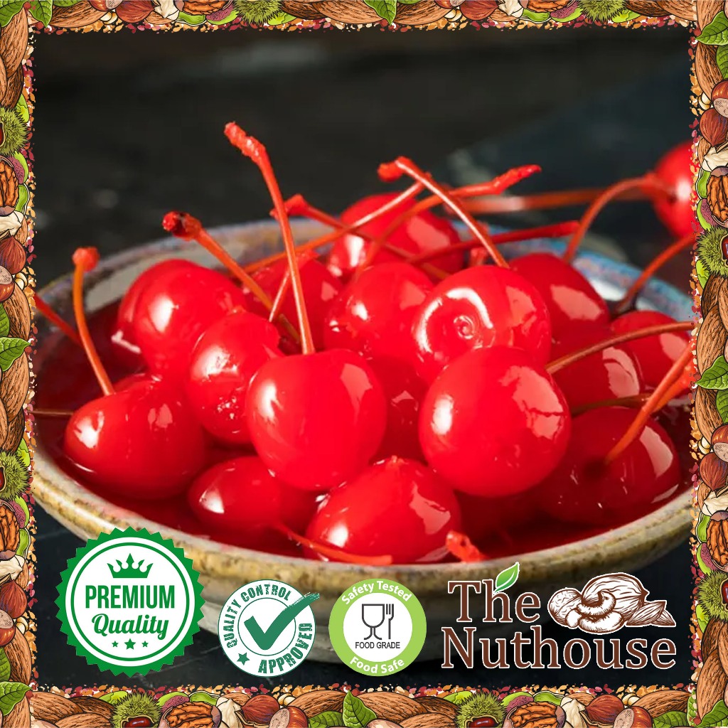 Jual Ceri Merah Tangkai / Maraschino Red Cherry with Stem 5-10 pcs ...