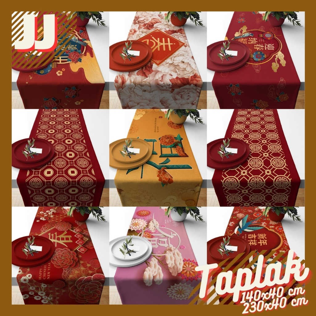 Jual TAPLAK MEJA TABLE RUNNER PRINT MOTIF IMLEK CNY CHINESE NEW YEAR ...