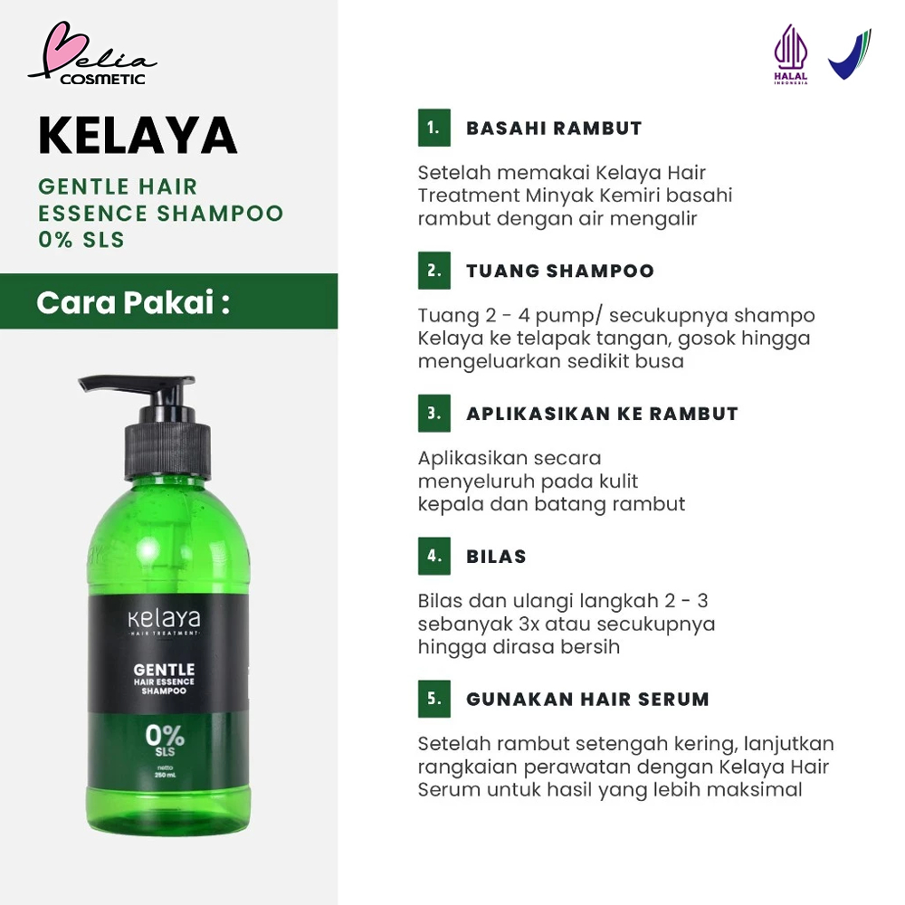 Jual BELIA Kelaya Gentle Hair Essence Shampoo Non SLS 250ml - Shampo ...