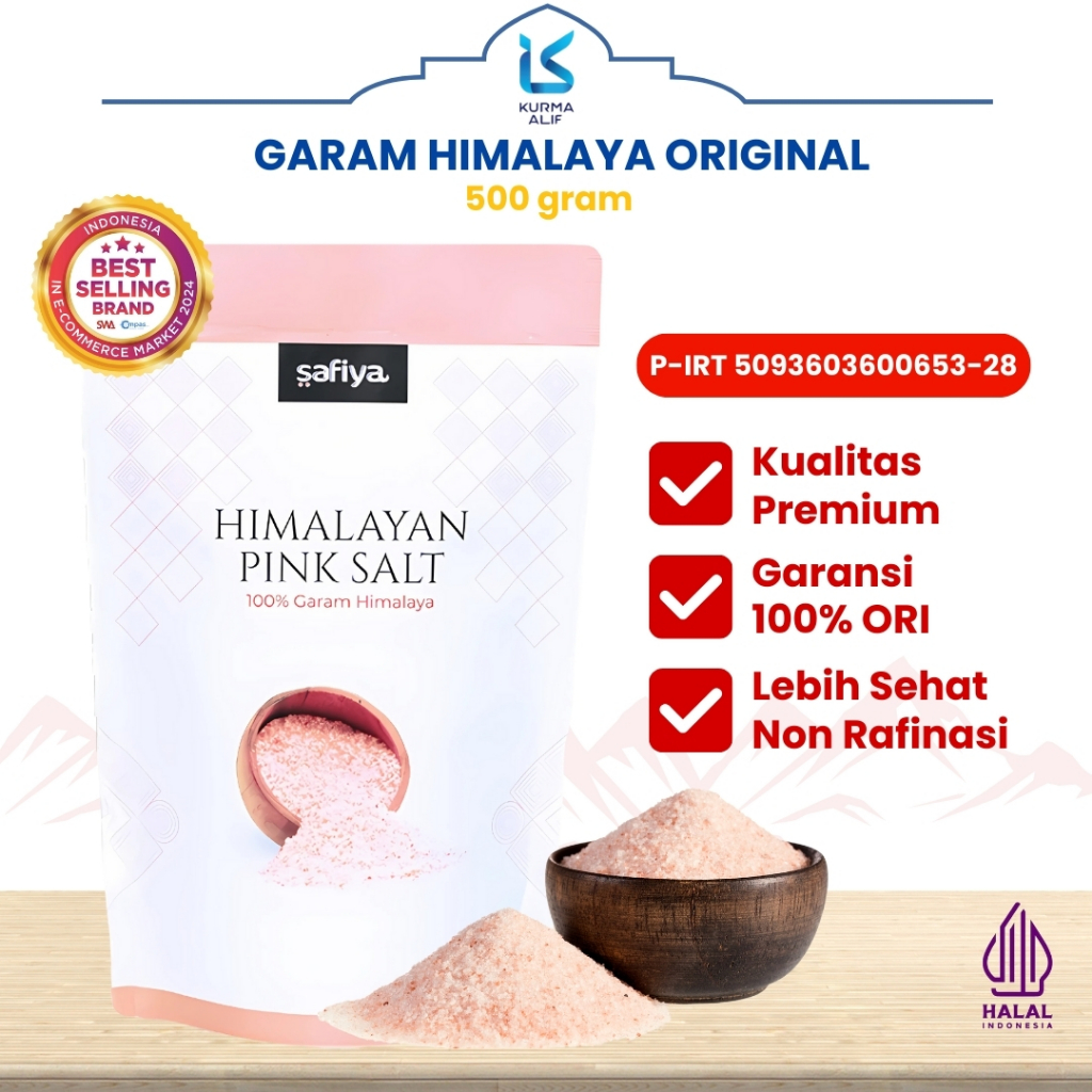 Jual Garam Himalaya Safiya Pink Salt 500 gr Premium Original | Shopee ...