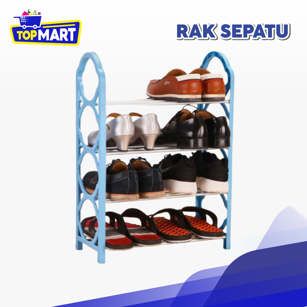 Jual TOPMART - Rak Sepatu 4 Susun Serbaguna / Rak sepatu sendal RAK ...