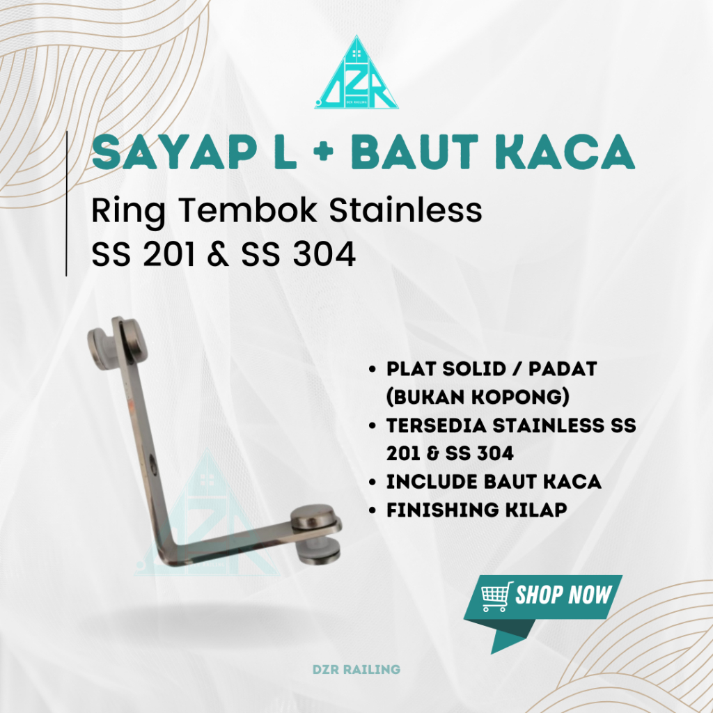 Jual Kupingan sudut / Sayap L Siku Solid (Bukan Kopong) DOFF KILAP ...