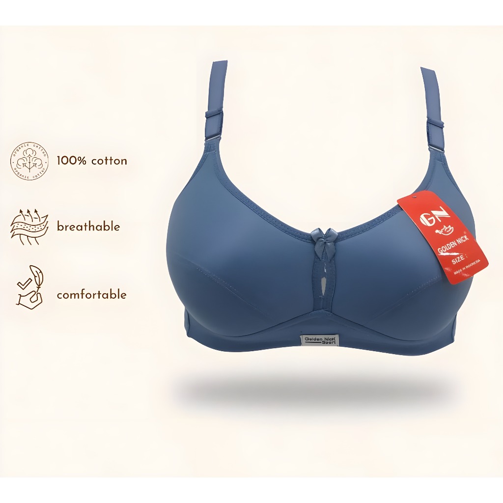 Jual GoldenNick-Sport Bra BH KK364 - Bra Katun 100% Tanpa Kawat dan ...