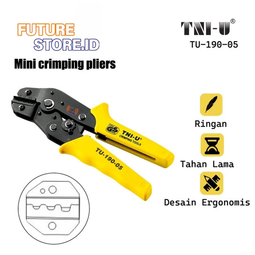 Jual TNI-U TU-190-05 Mini tang crimping / Tang Crimping AWG : 44854 AWG ...