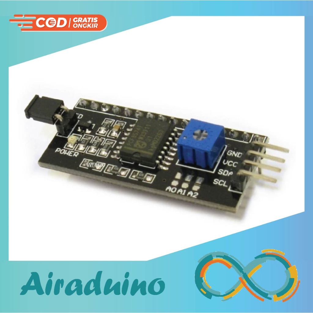 Jual I2C IIC Serial Interface for LCD 1602 16x2 Modul Converter ...