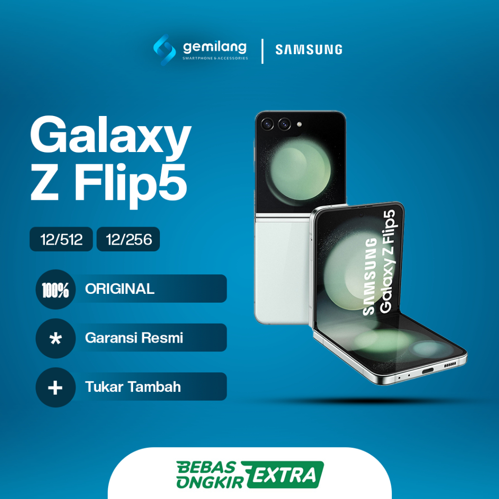 Jual HP SAMSUNG GALAXY Z FLIP 5 RAM 8/256GB/512GB | 6.7" QUALCOMM SM8550-AB SNAPDRAGON 8 GEN 2 ...